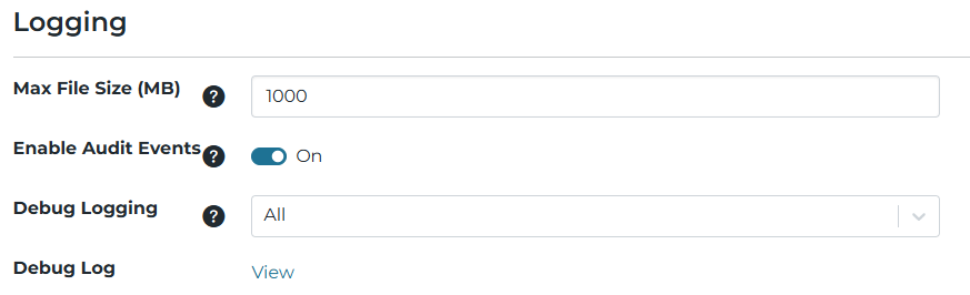 Enabling Debug Logging